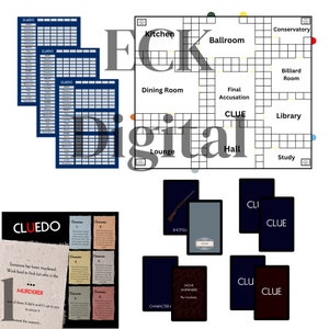 Canva Editable Clue Board Game Template Digital Download - Etsy