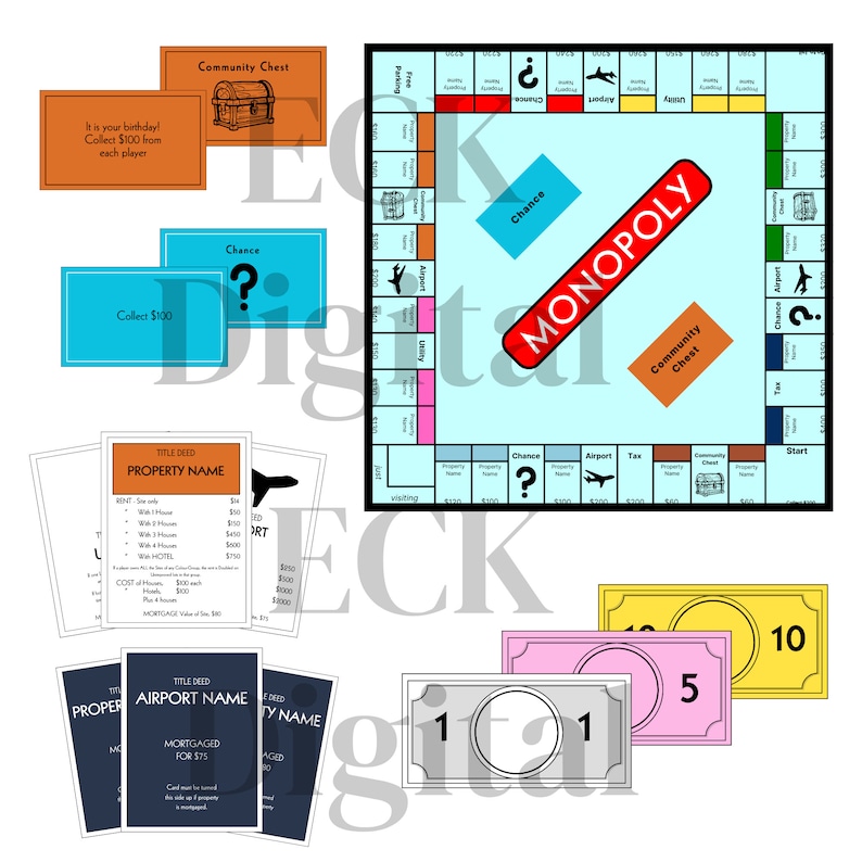 Plantilla editable de juego de mesa Monopoly de Canva para descargar ...