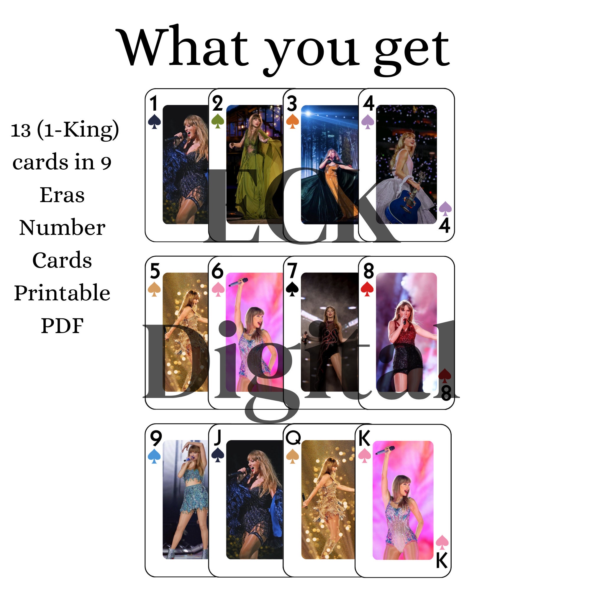 Taylor Swift Themed Deck of Cards Full Set - Etsy