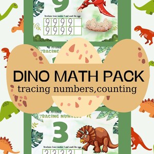 Number Tracing 1-10 Dinosaur/preschool Worksheet/kids Activities - Etsy