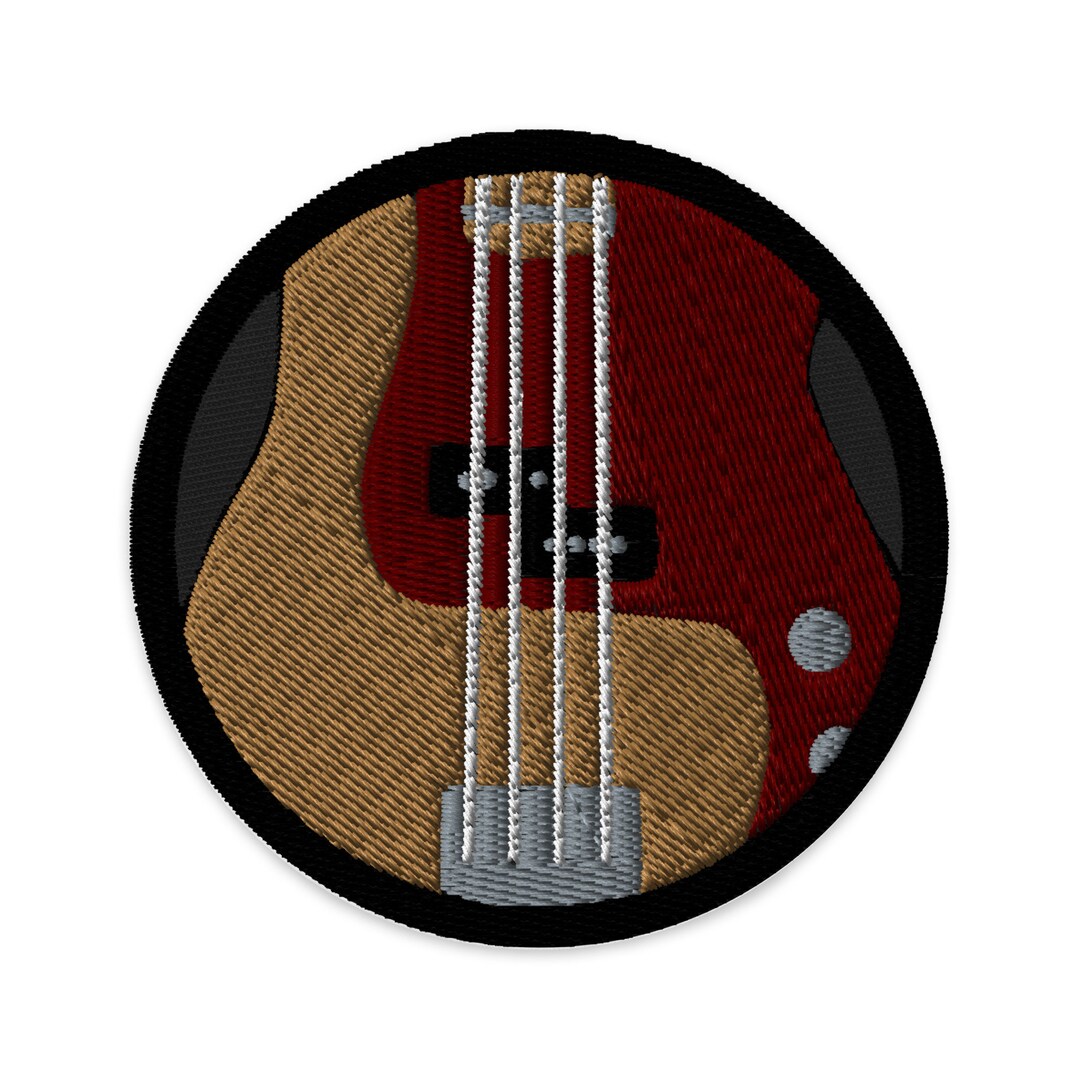 Embroidered Bass Guitar Patch - Etsy