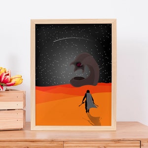 Night Dune Poster Sandworm Wall Decor Arrakis Desert Planet - Etsy