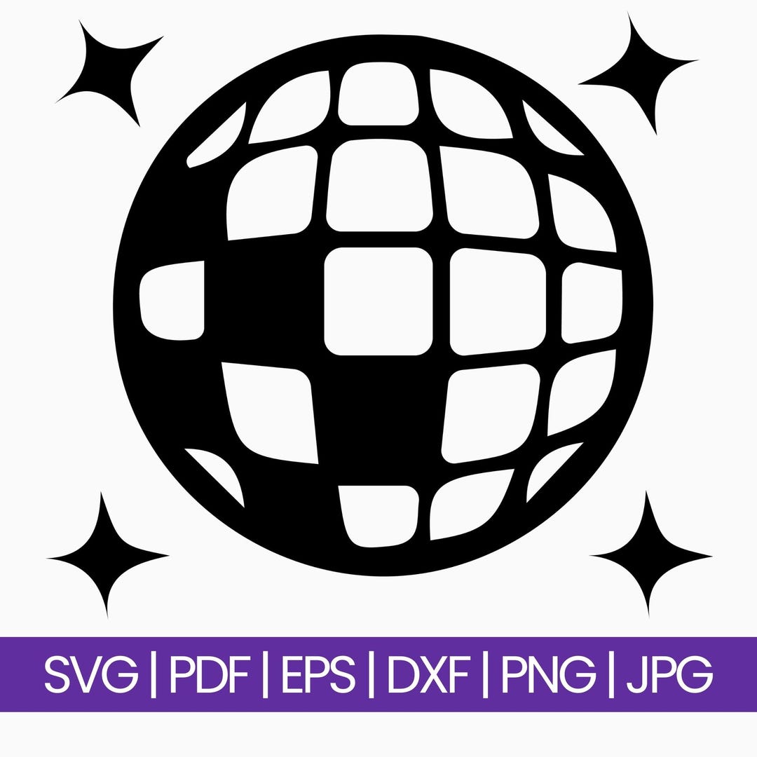 Disco Ball SVG: Clip Art Vector for Cutting Machine (digital Download ...