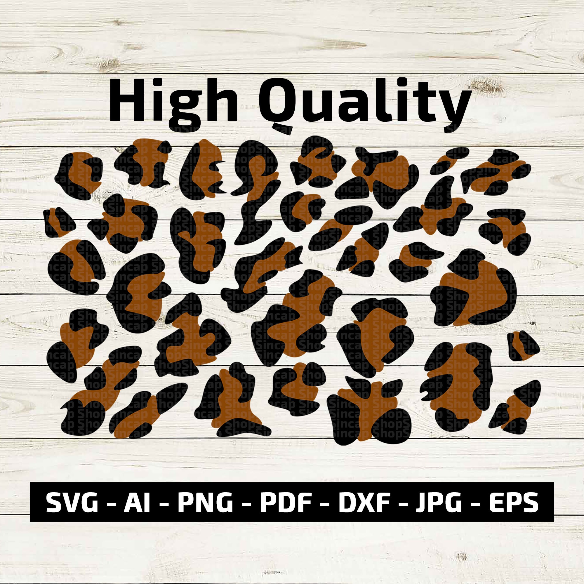 Leopard Pattern SVG High Resolution Spotted Animal Leopard - Etsy