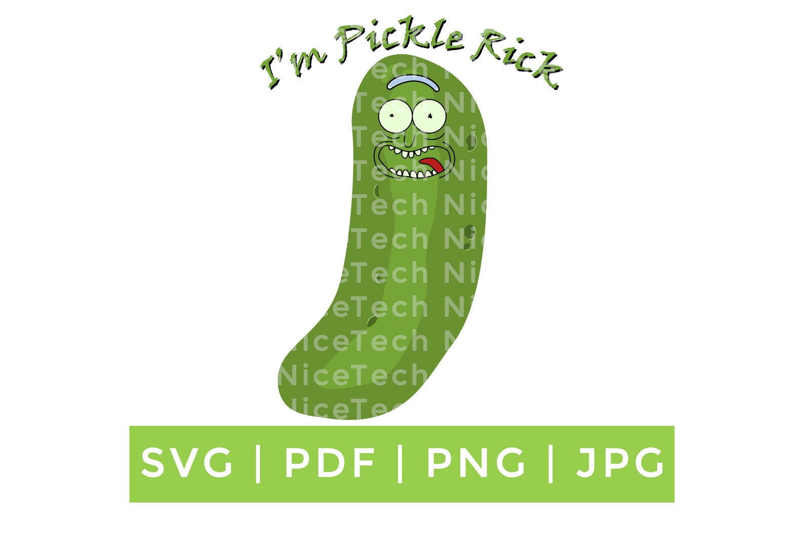 Rick & Morty I'm Pickle Rick Design SVG High-resolution - Etsy