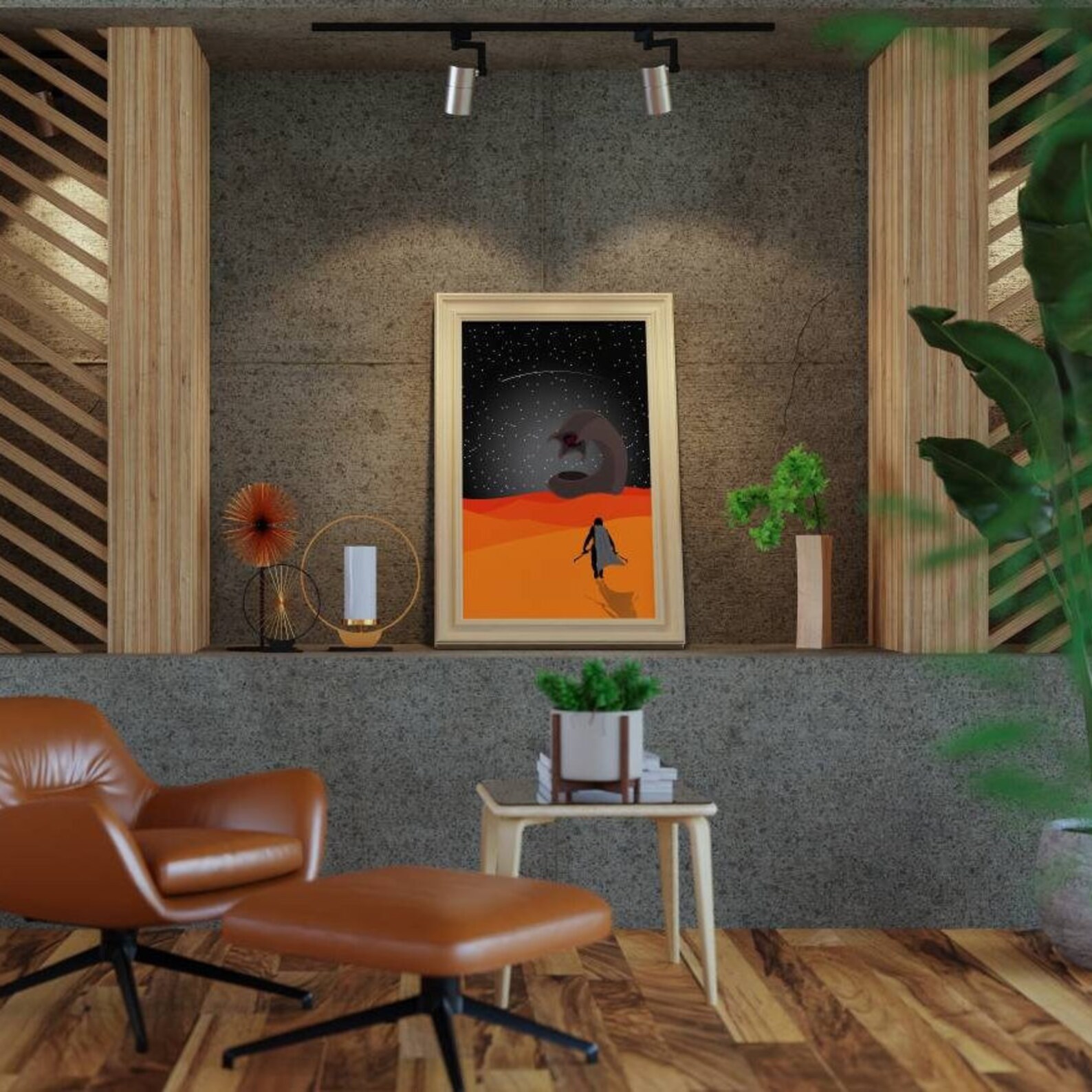 Night Dune Poster, Sandworm Wall Decor Arrakis Desert Planet Movies ...