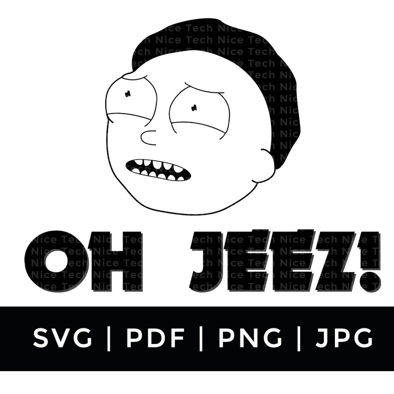Rick And Morty Morty Oh Jeez Vectoral Design Morty Ow Jees Digital