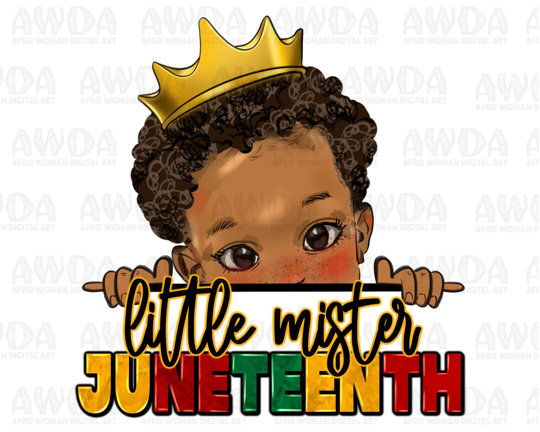 Little Mister Juneteenth Black Peekaboo Boy Png Sublimation Design ...