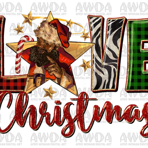 Believe Afro Santa and Black Kids Png Sublimation Design - Etsy