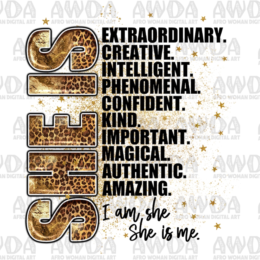 She is Extraordinary Creative Png Sublimation Design Download, Woman ...