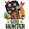 Happy Easter Black Girl Png Sublimation Design Download, Afro Girl Png ...