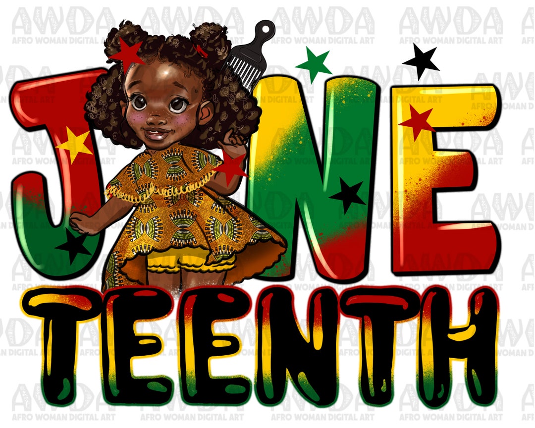 Juneteenth Black Girl Png Sublimation Design Download, Afro Girl Png ...