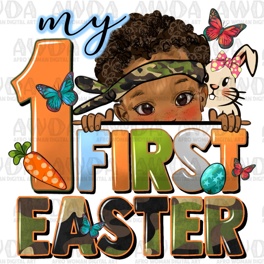 My First Easter Peekaboo Black Boy Png Sublimation Design Download ...