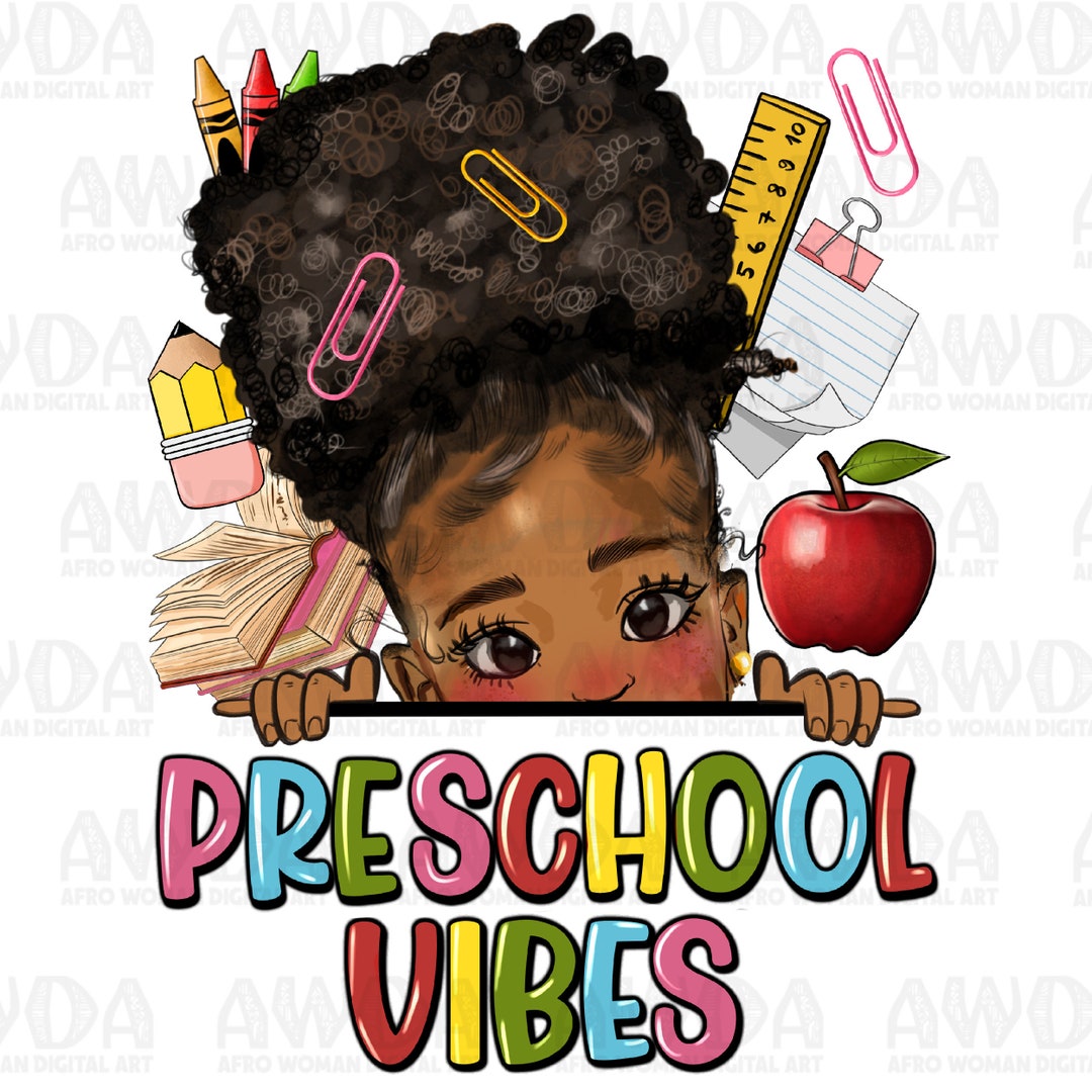 Preschool Vibes Peekaboo Black Girl Png, School Vibes Png, Afro Girl ...
