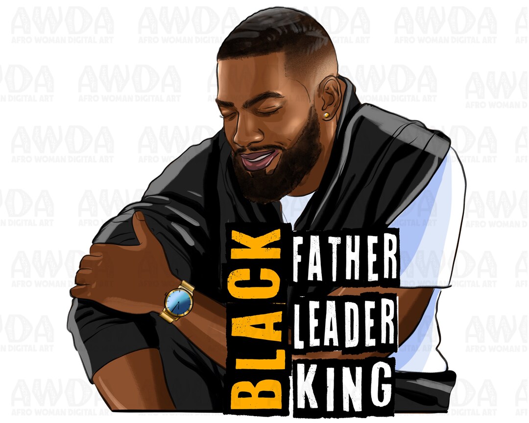 Black Father Png Sublimation Design Download, Father's Day Png, Afro ...