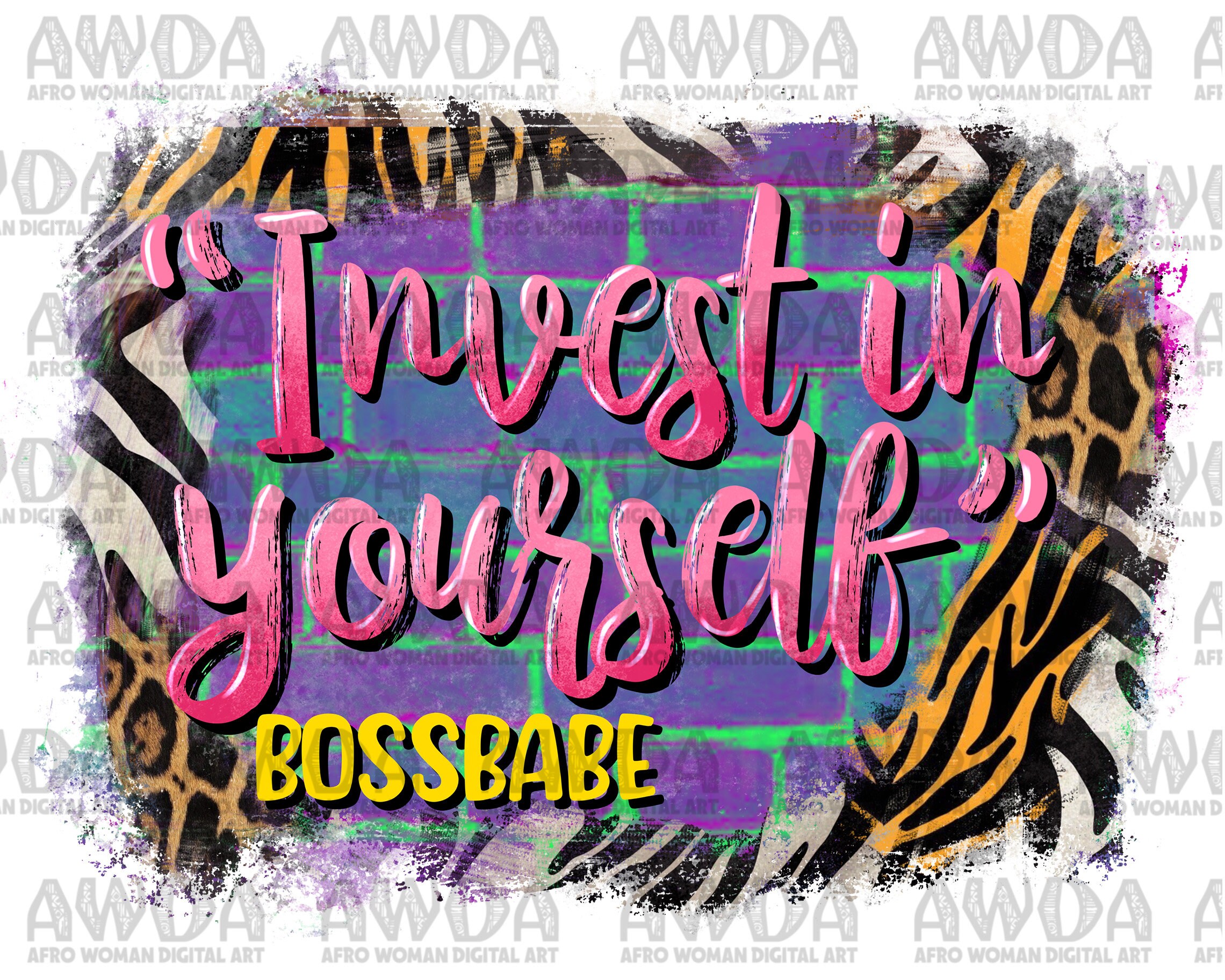 Invest in Yourself Boss Babe Png Sublimation Design Download, Boss Lady ...