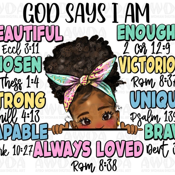 Afro Bundle God Says I Am - Etsy