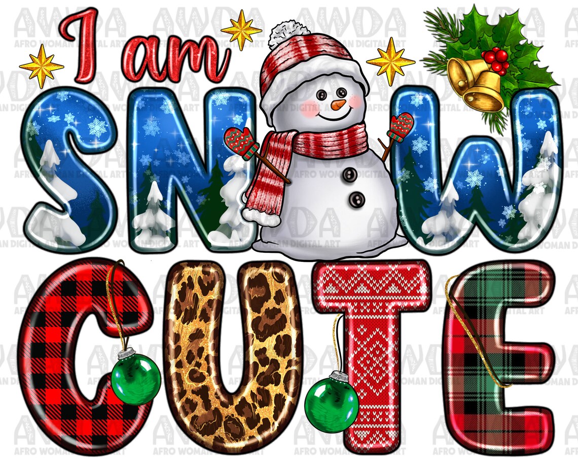 I Am Snow Cute Png Sublimation Design Winter Snowman Png - Etsy