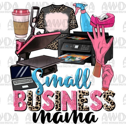 Small Business Mama Png Sublimation Design Download Small - Etsy