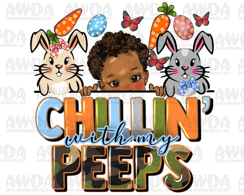 Chillin' With My Peeps Peekaboo Boy Png Sublimation Design Download ...