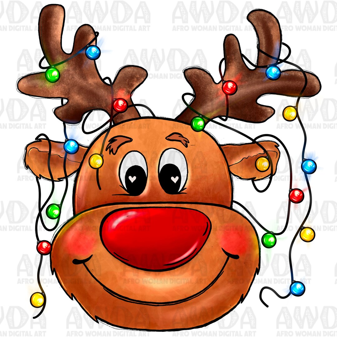 Reindeer With Christmas Lights Png, Merry Christmas Png, Deer With ...