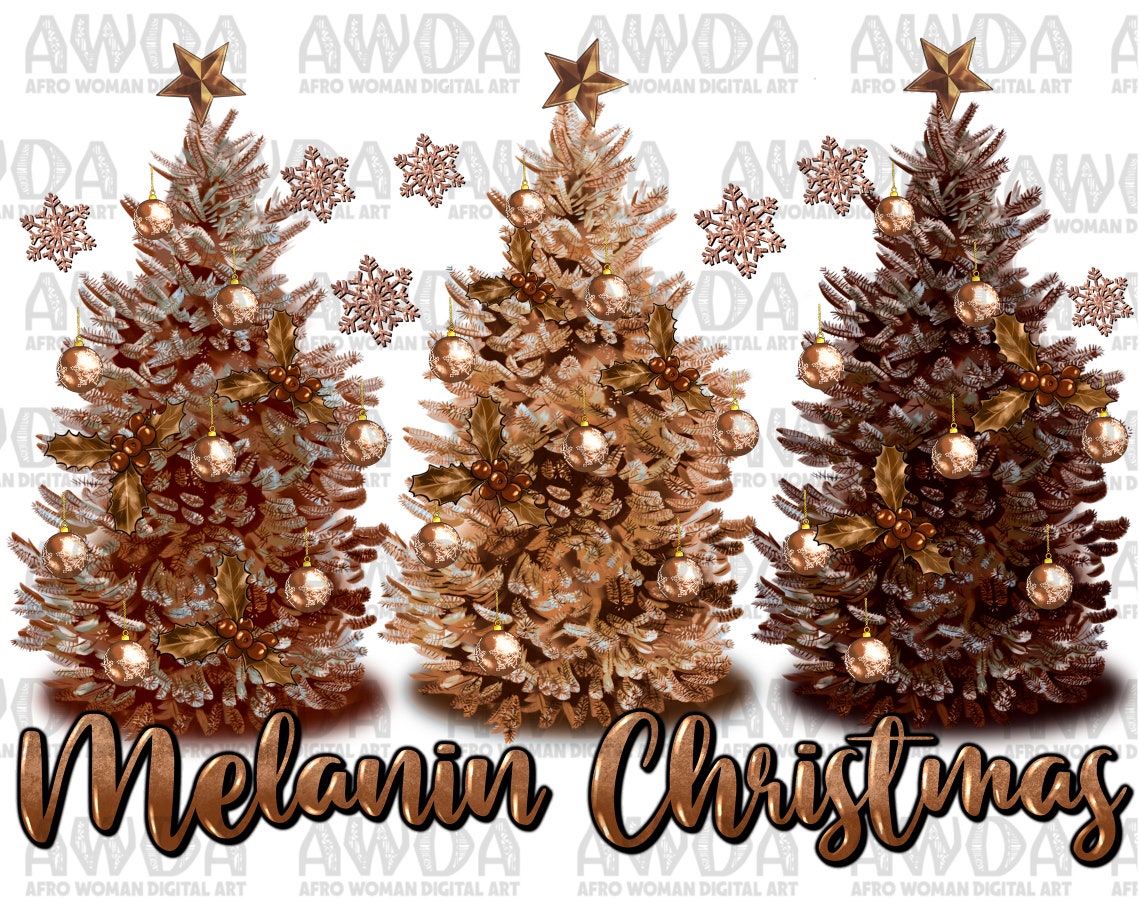 Melanin Christmas Trees Png Sublimation Design Christmas - Etsy