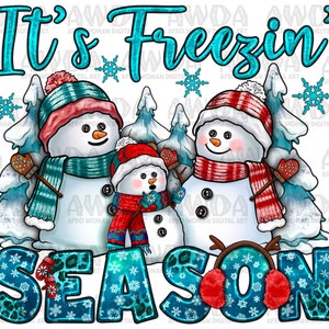It's Freezin' Season Png Sublimation Design Winter - Etsy