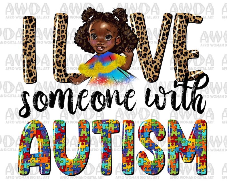 I Love Someone With Autism Png Sublimation Design Download, Autism ...