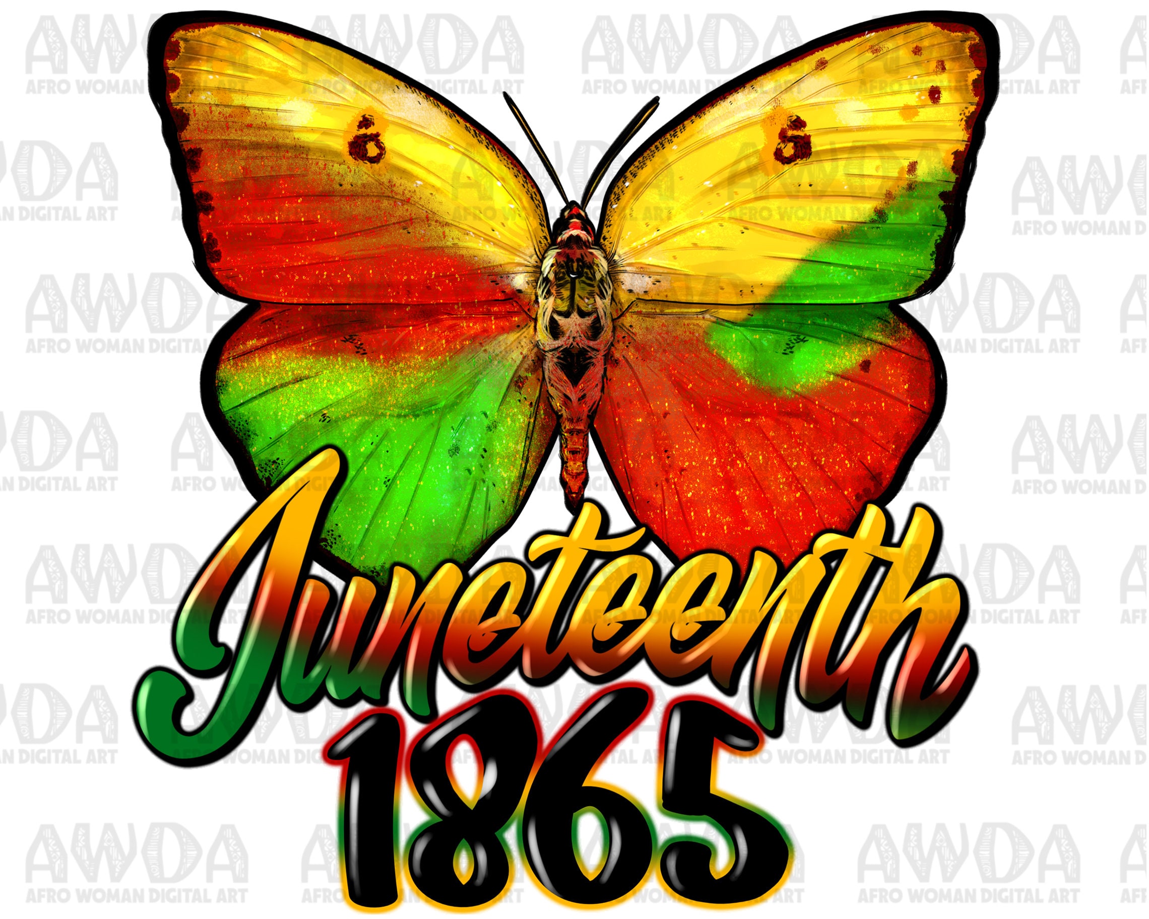 Juneteenth Butterfly Png Sublimation Design Download, Juneteenth Png ...