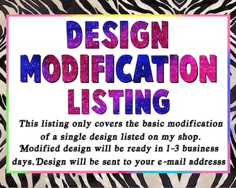 Design Modification editing Listing - Etsy