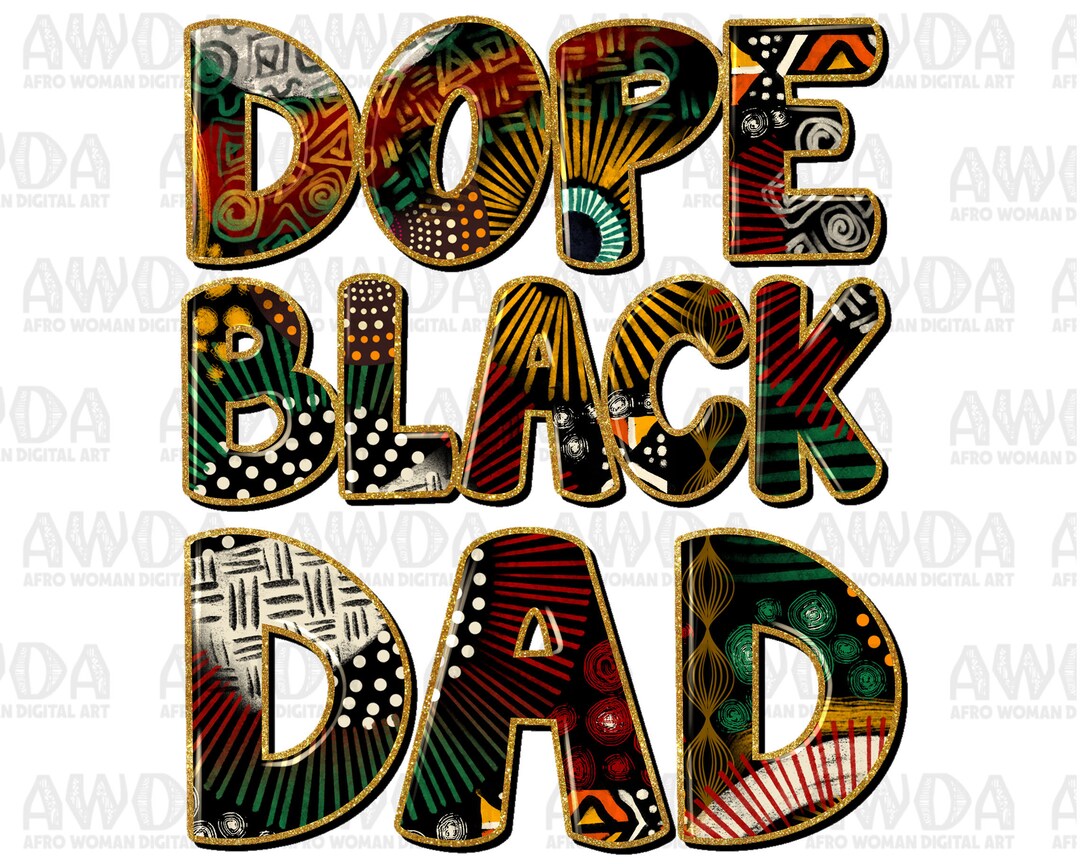 Dope Black Dad Png Sublimation Design Download, Father's Day Png, Afro ...