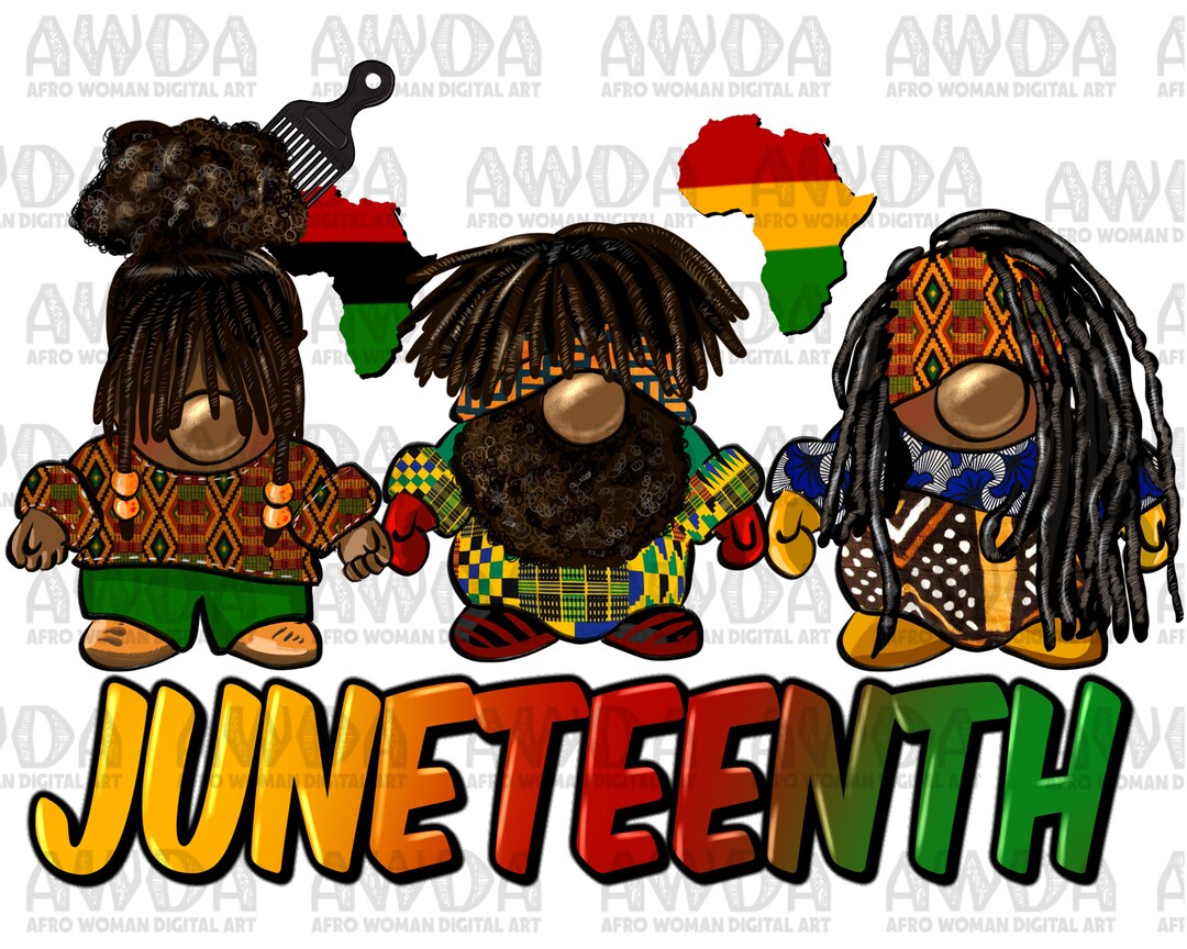 Juneteenth Afro Gnomes Png Sublimation Design Download, Juneteenth Png ...