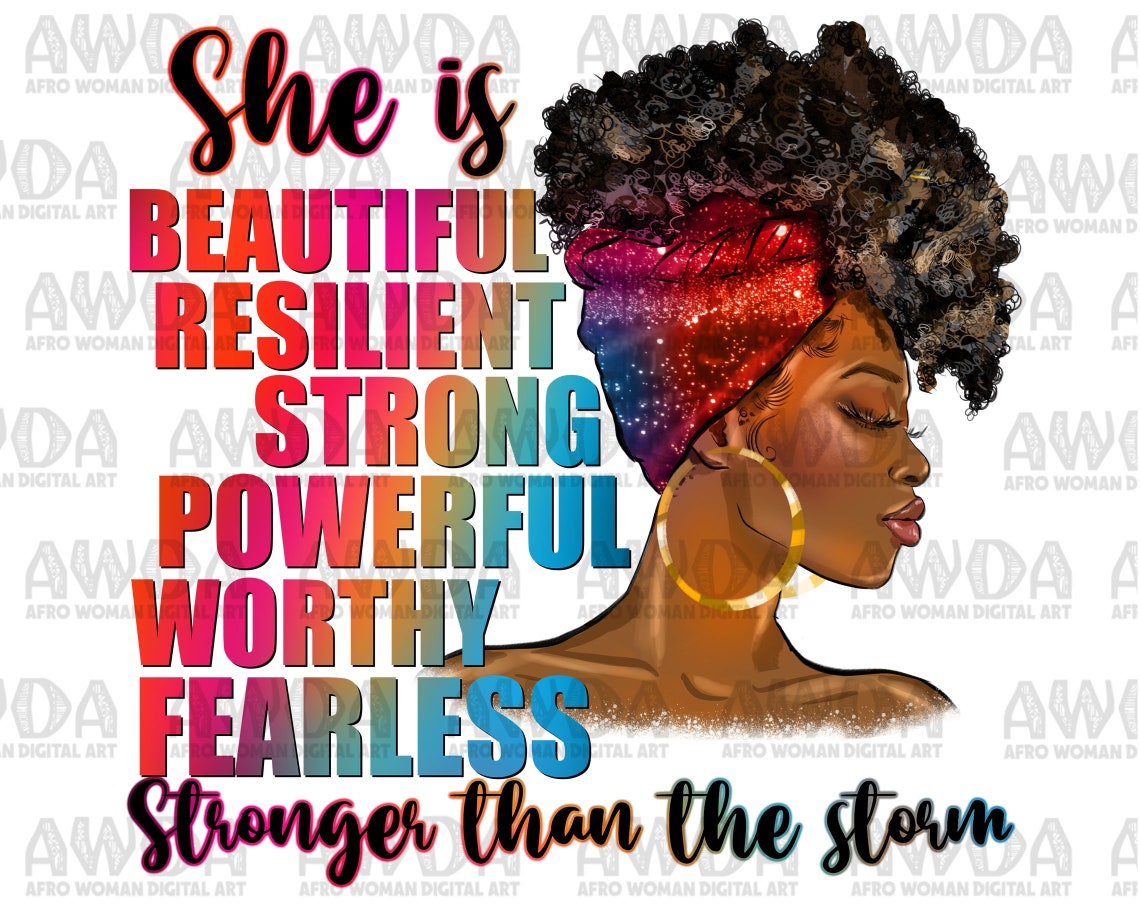 She is Strong Black Woman Png Sublimation Design, Black Woman Png ...