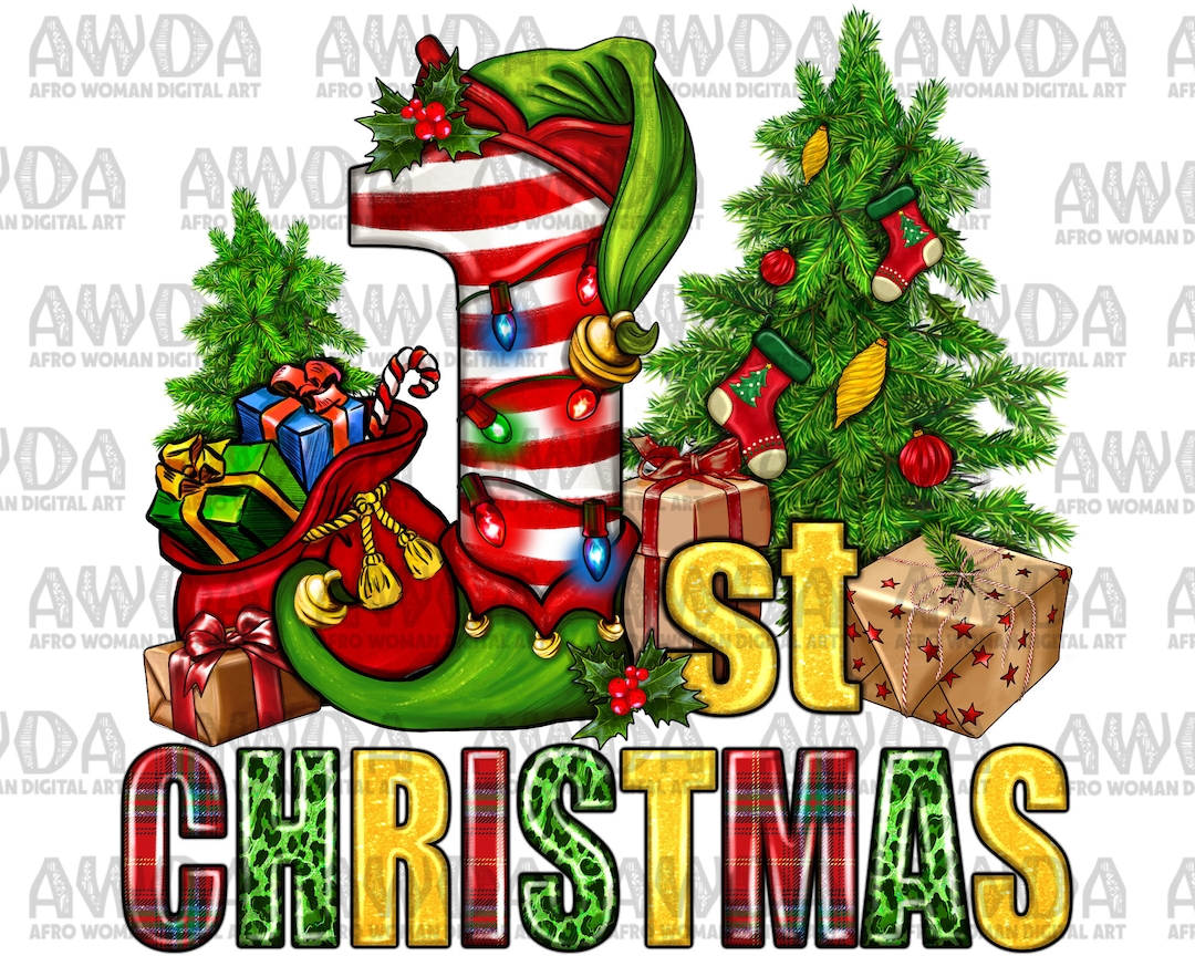 1st Christmas Png Sublimation Design, Merry Christmas Png, Happy New ...