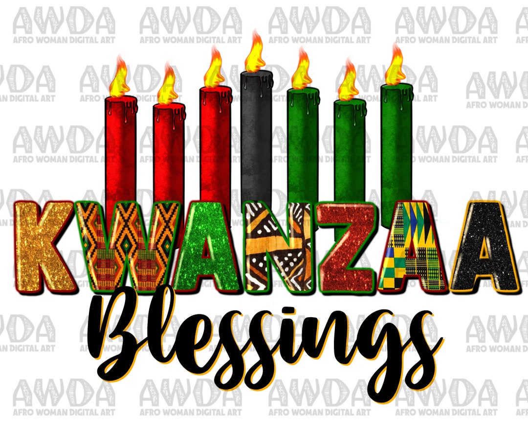 Kwanzaa Blessings Png Sublimation Design Download, Happy Kwanzaa Png ...