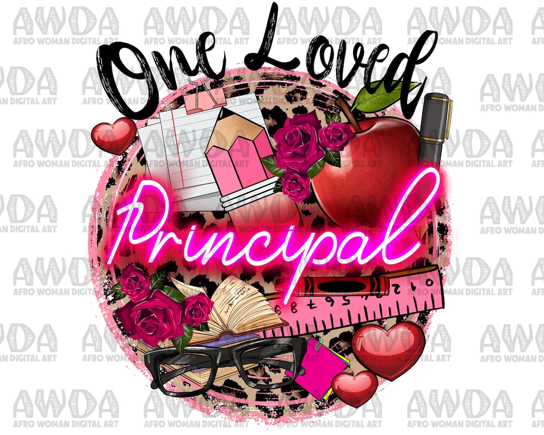 One Loved Principal Valentine's Day Png Sublimation Design Download ...