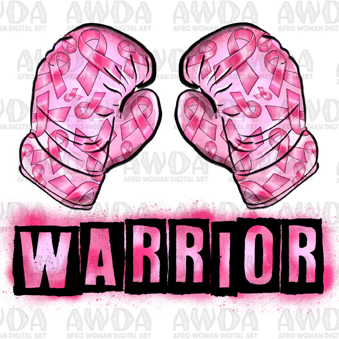 Breast Cancer Warrior Boxing Gloves Png Sublimation Design Download ...