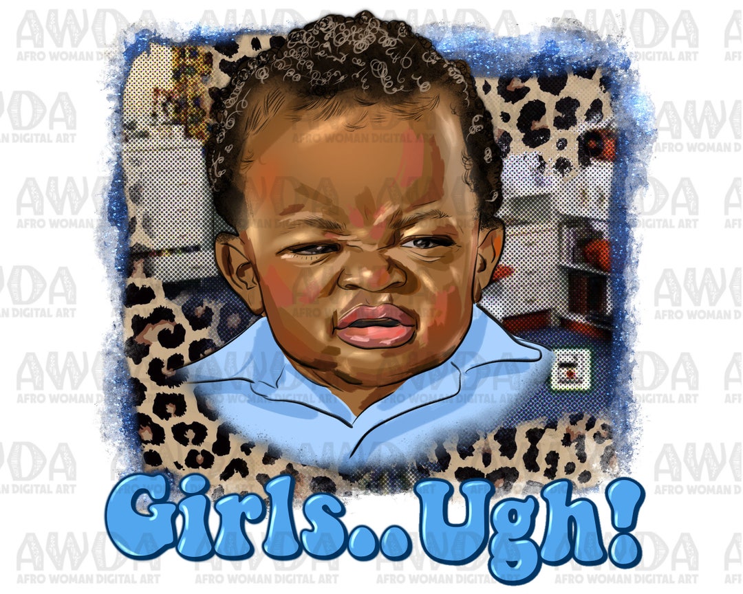 Girls Ugh Valentine's Day Black Baby Boy Sublimation Design Download ...