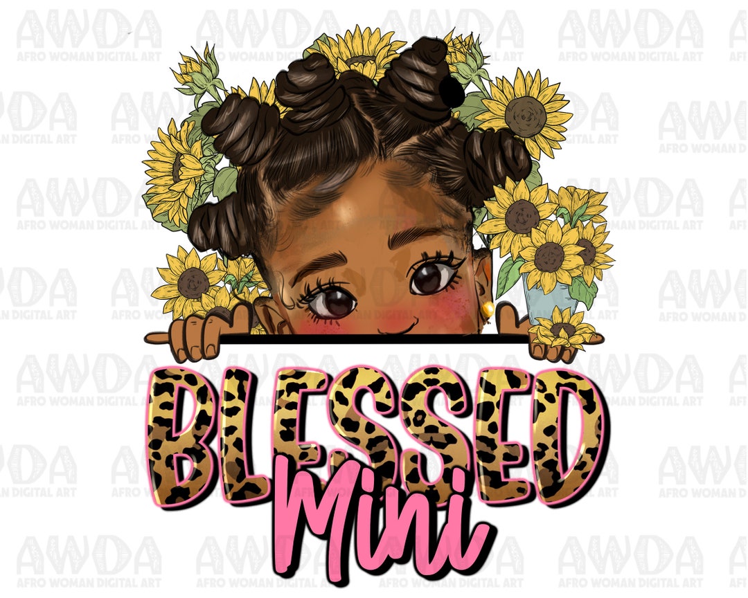 Blessed Mini Afro Bantu Knots Png Sublimation Design Download, Afro ...