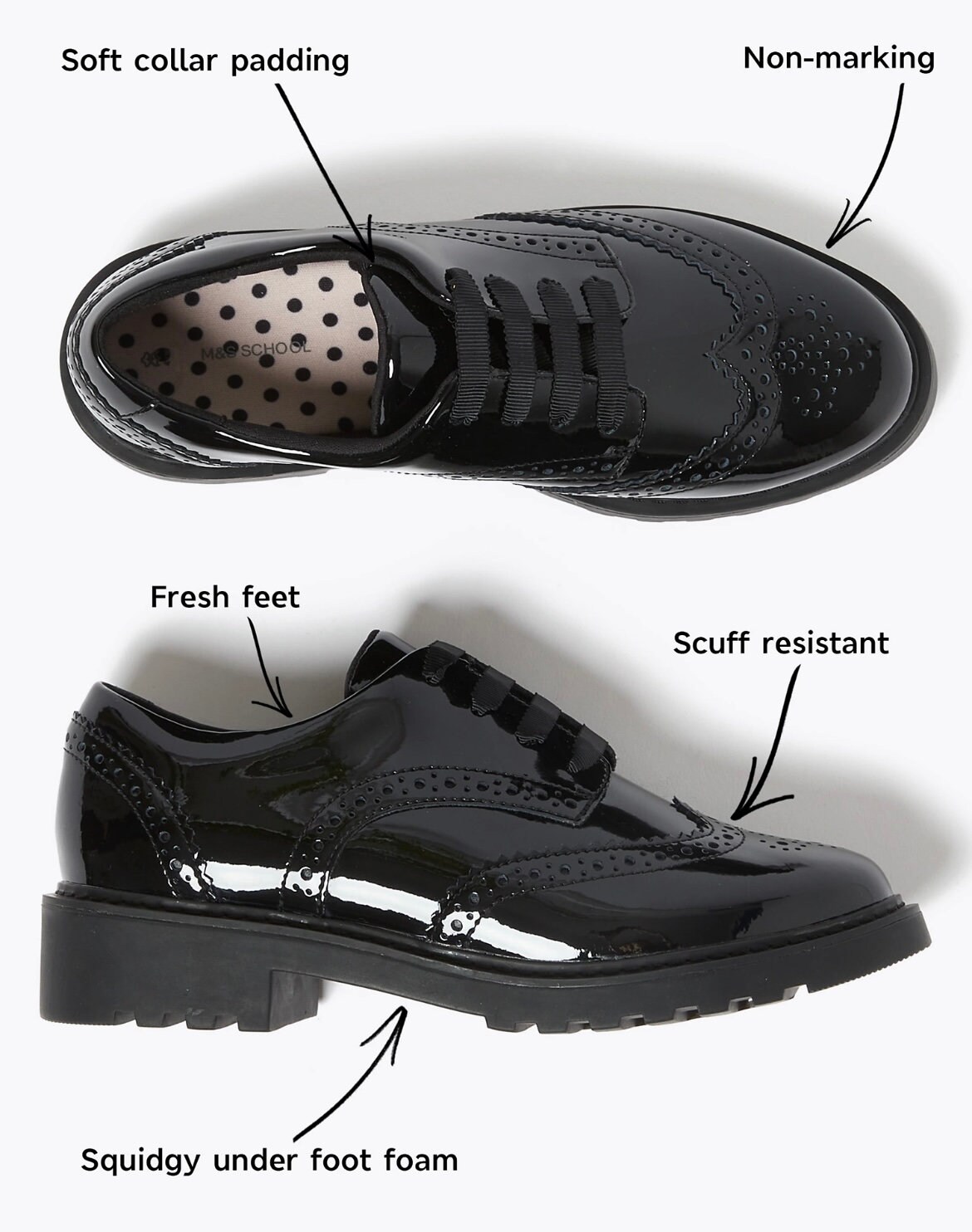 Kids' Leather Brogue Lace-up School Shoes Size 38 EU - Etsy