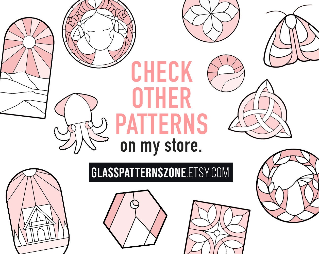 CIRCULAR Stained Glass Pattern Stained Glass Patterns DIY - Etsy