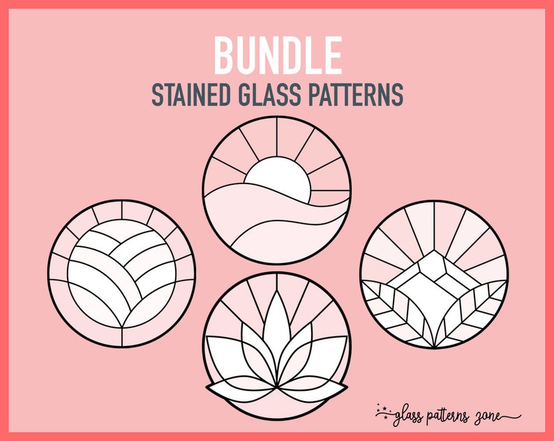 CIRCULAR Stained Glass Pattern Stained Glass Patterns DIY - Etsy