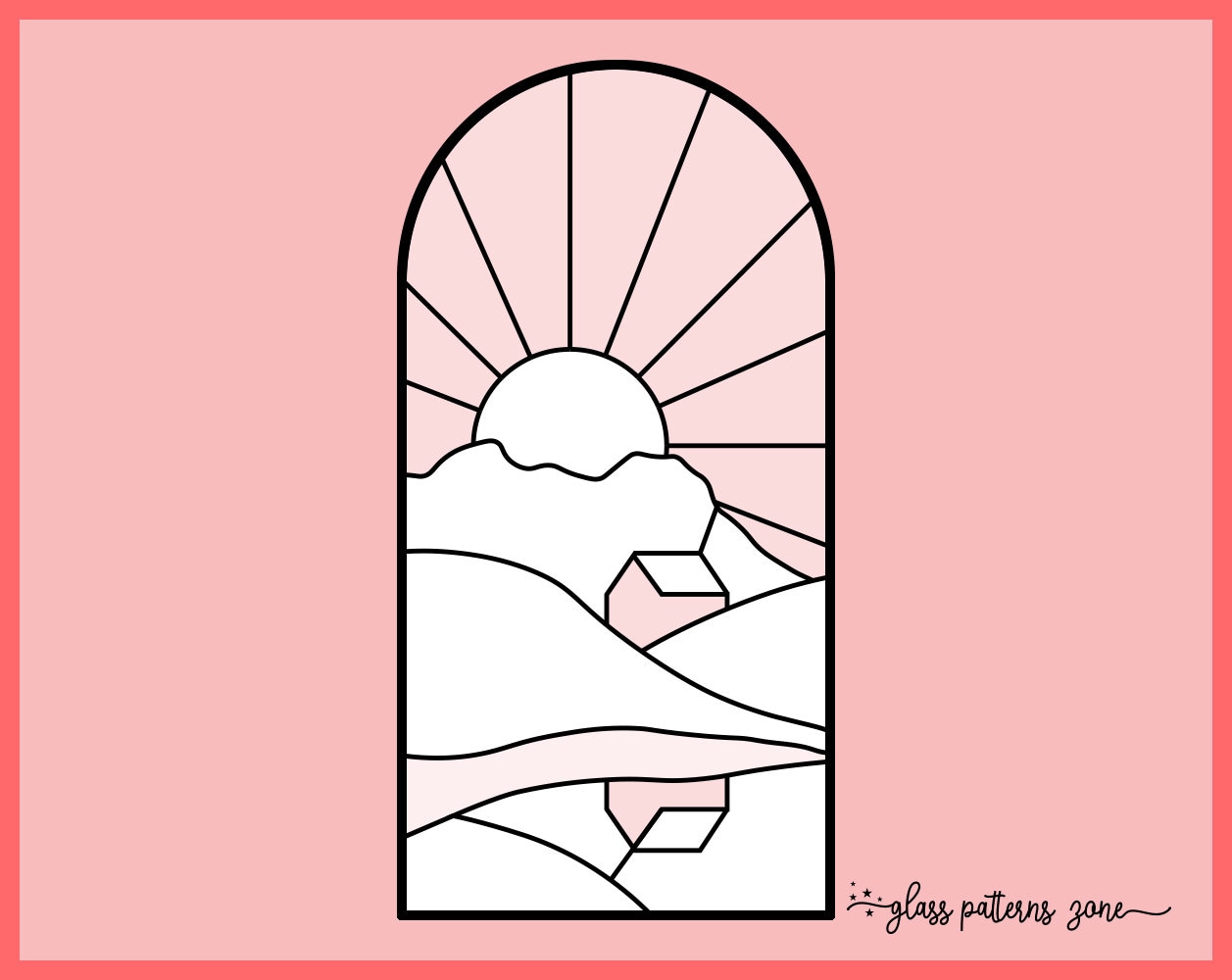 MOUNTAIN HOME, Stained Glass Pattern, Stained Glass Patterns, DIY ...
