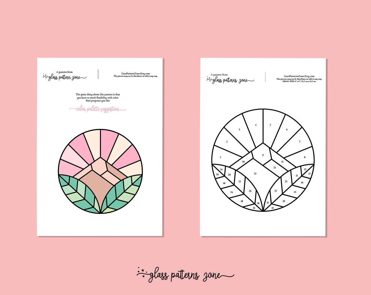 CIRCULAR Stained Glass Pattern Stained Glass Patterns DIY - Etsy