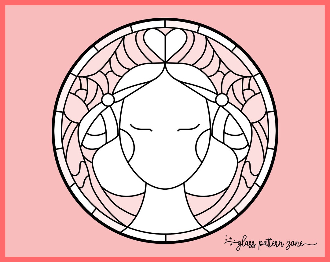 WOMAN, Stained Glass Pattern, Stained Glass Patterns, DIY Stained Glass ...