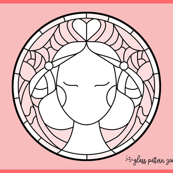Stained Glass Woman Pattern - Etsy