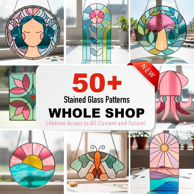 Stained Glass Blueprint - Etsy