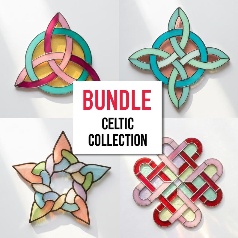 Celtic Stained Glass Pattern Bundle: DIY Irish Designs (PDF) - Etsy
