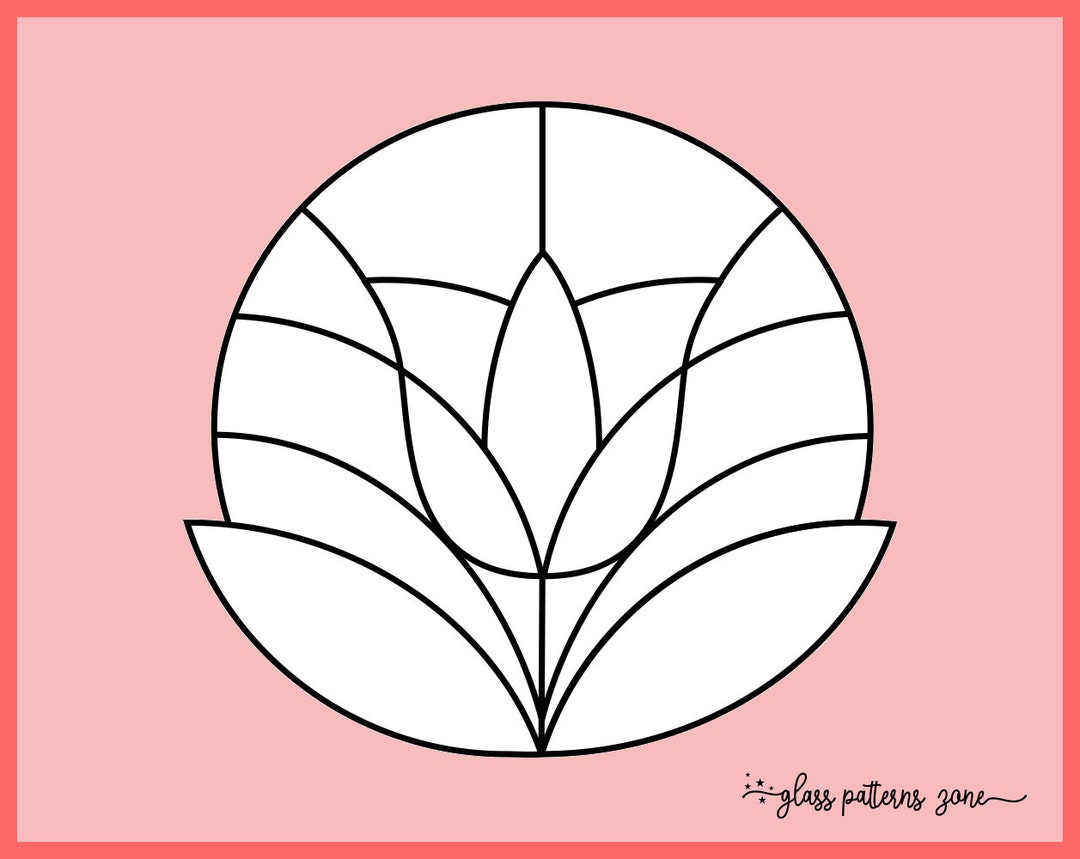 TULIP Stained Glass Pattern Stained Glass Patterns DIY - Etsy