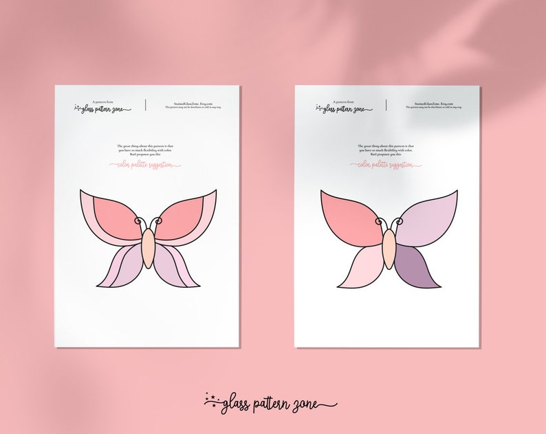 Butterfly Stained Glass Pattern Bundle: DIY Beginner Project (PDF ...